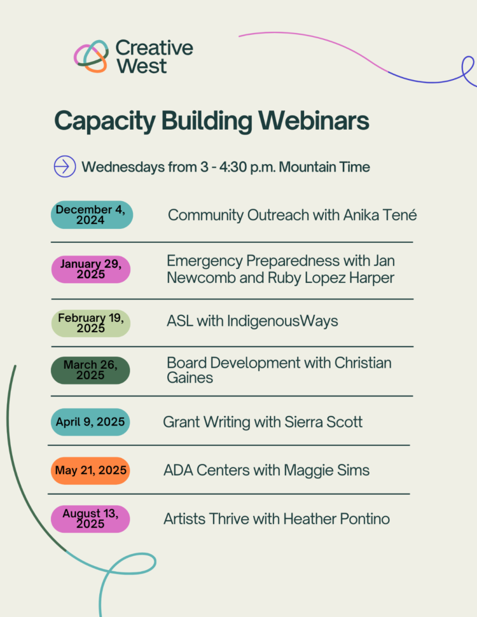 Capacity Building Webinar Series - Creative West